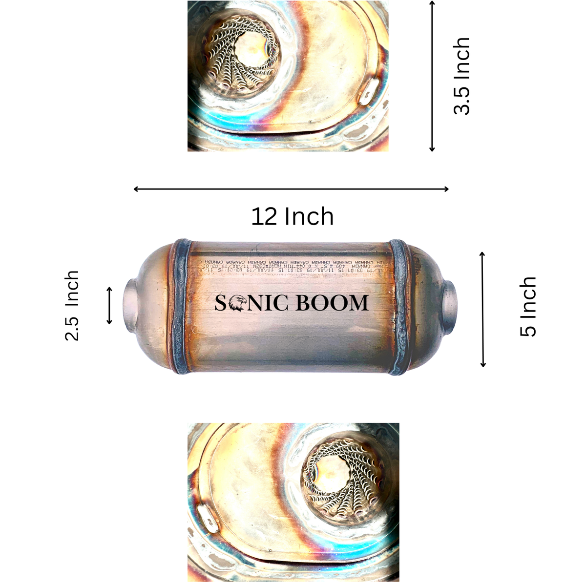 Sonic Boom Compact Performance Muffler Loud, Clean, Powerful - 12 Inch ...
