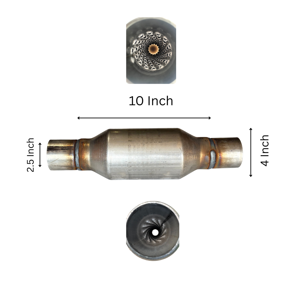 Sonic Boom Stainless Resonator 10 Inch Long with Neck 4 Inch Dia ...